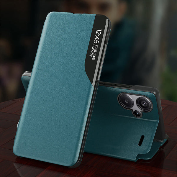 Redmi Note 13 Pro+ 5G Luxury Half Window Leather Flip Case – ELECTRO CASES